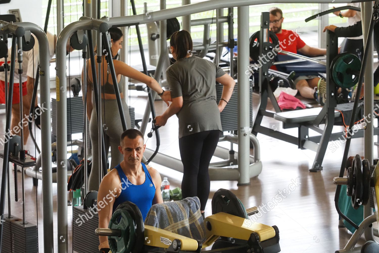 People Exercise Inside Gym Valladolid Spain Editorial Stock Photo ...