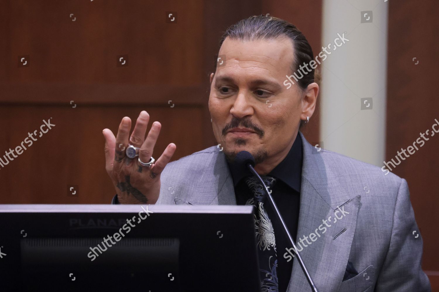 Actor Johnny Depp Displays Middle Finger Editorial Stock Photo - Stock ...