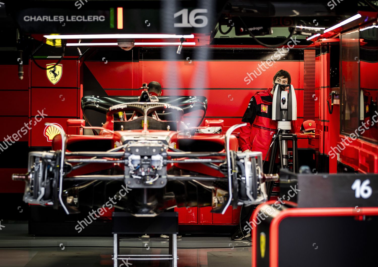 Engineer Views Car Charles Leclerc Ferrari Editorial Stock Photo ...