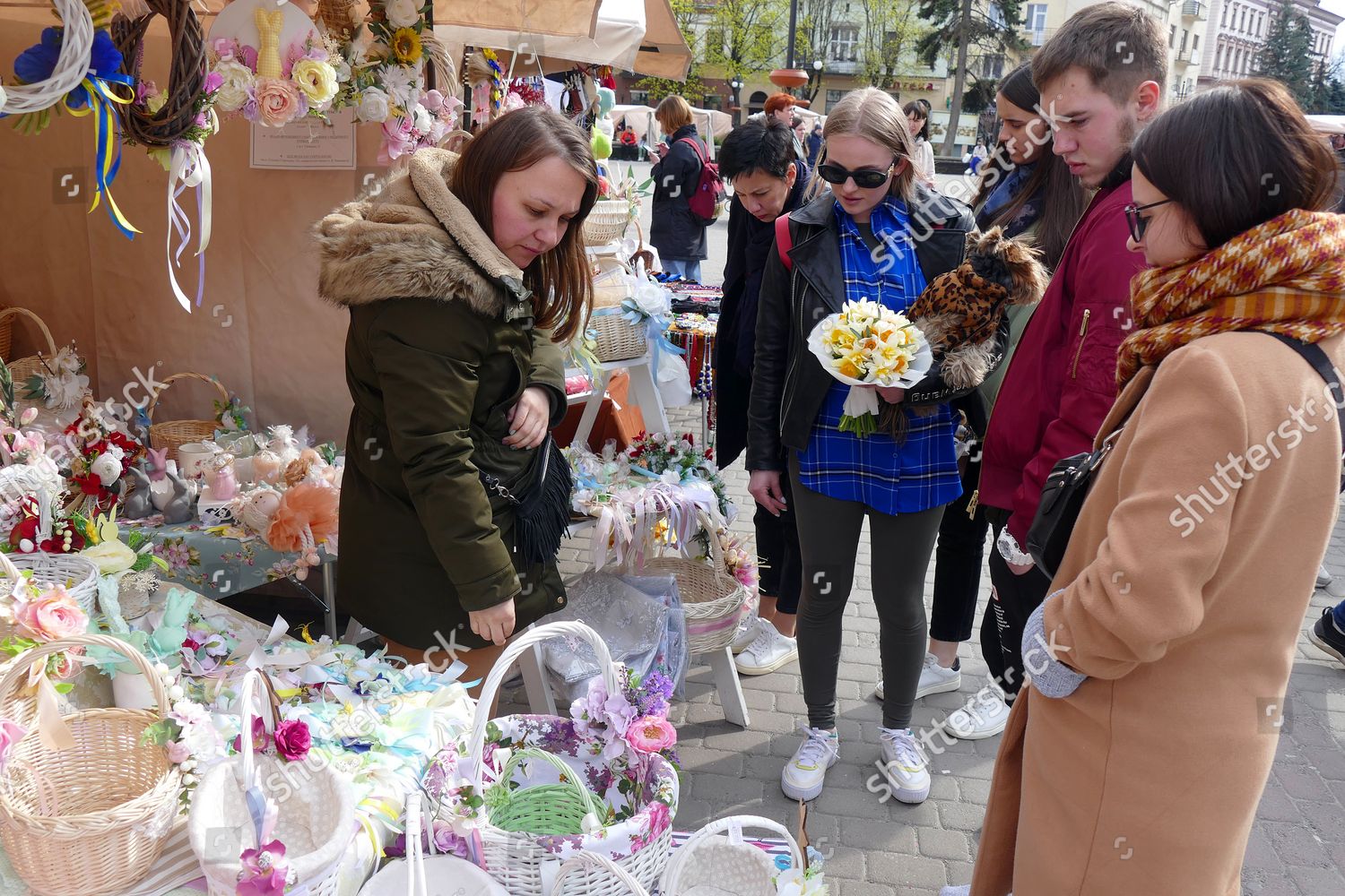 Customers Decide On Baskets Easter Fair Editorial Stock Photo - Stock ...