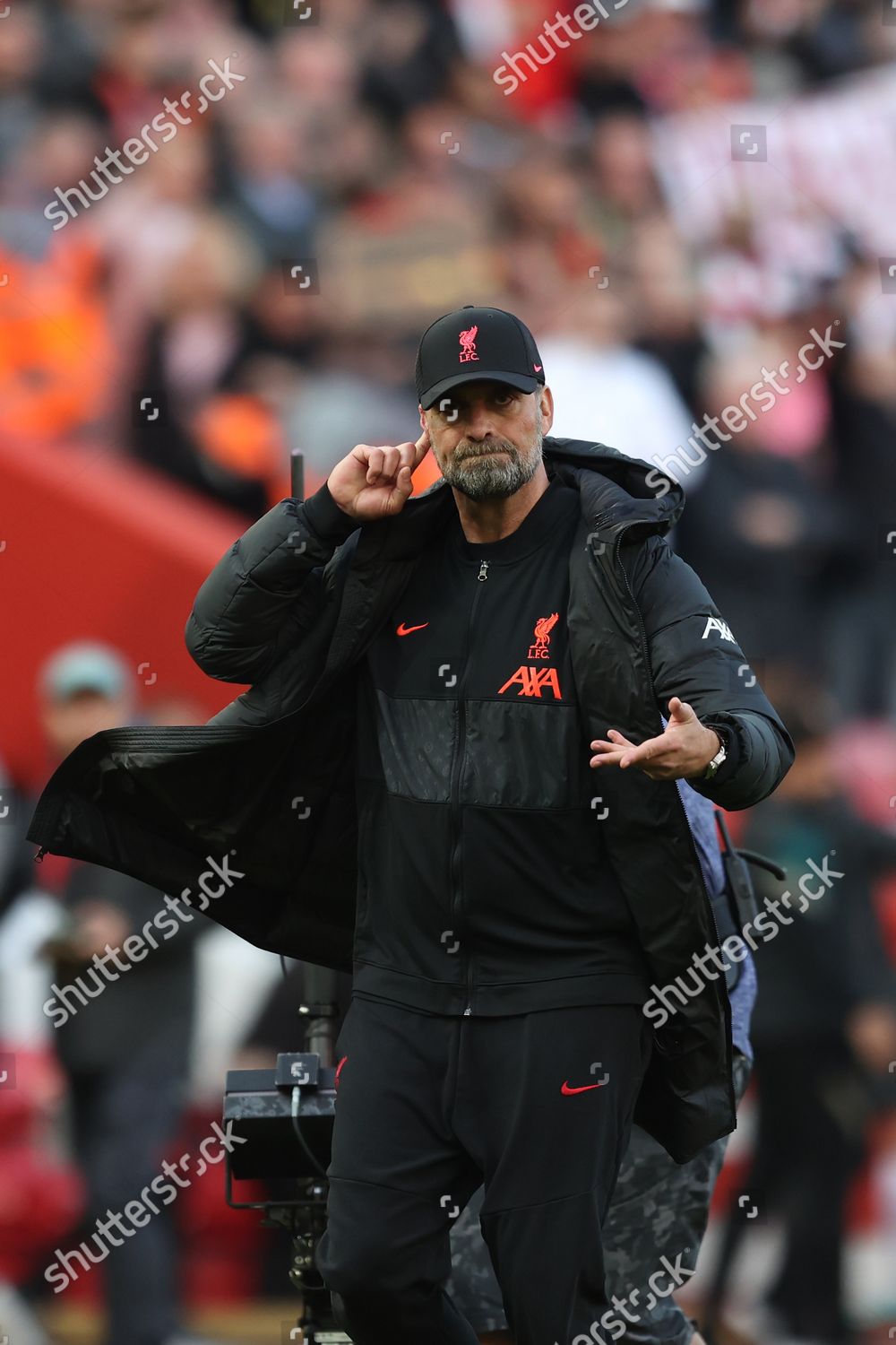 Liverpool Manager Jurgen Klopp Gestures Fans Editorial Stock Photo ...