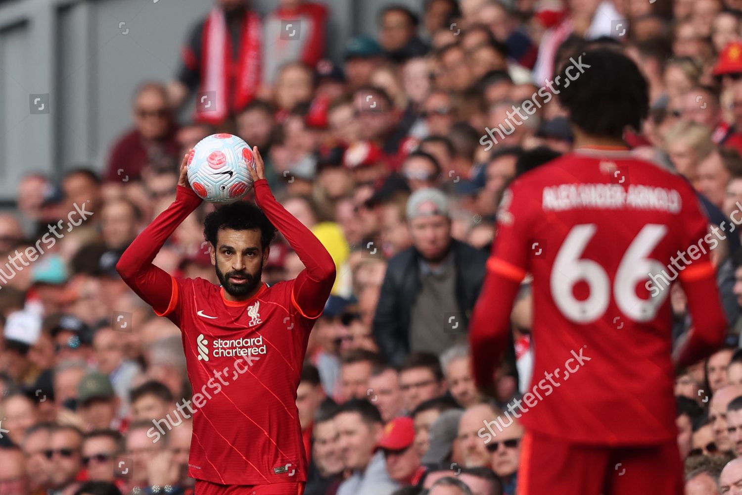 Mohamed Salah Liverpool Takes Throw Editorial Stock Photo - Stock Image ...