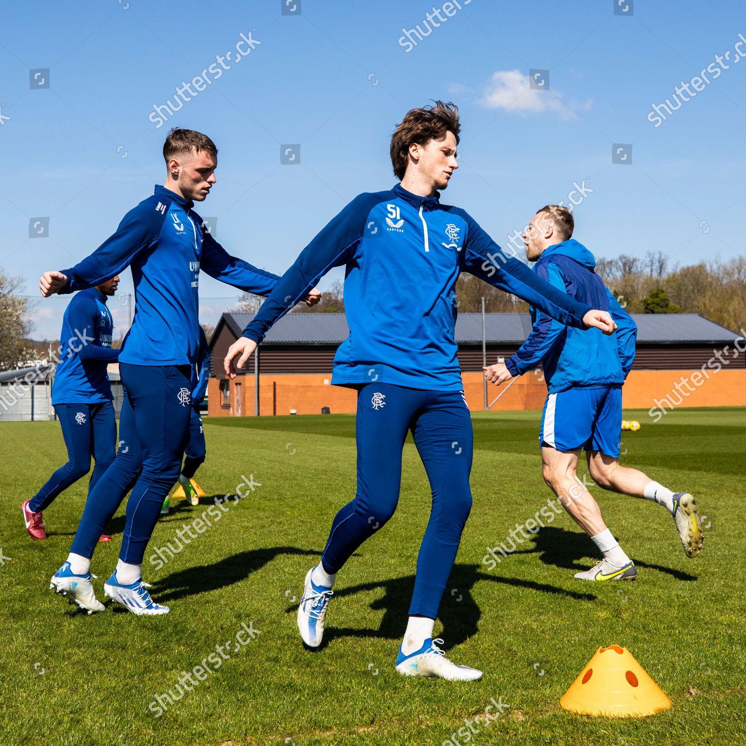 Leon King Alex Lowry Rangers Training Editorial Stock Photo - Stock ...