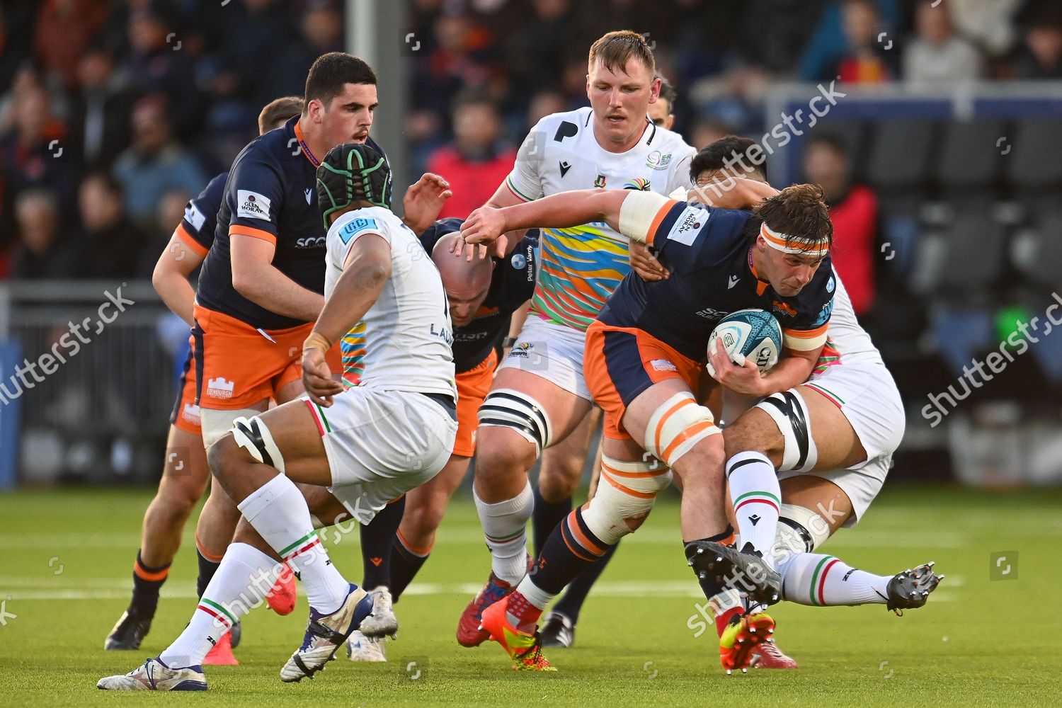 Edinburghs Ben Muncaster Tries Break Through Editorial Stock Photo ...
