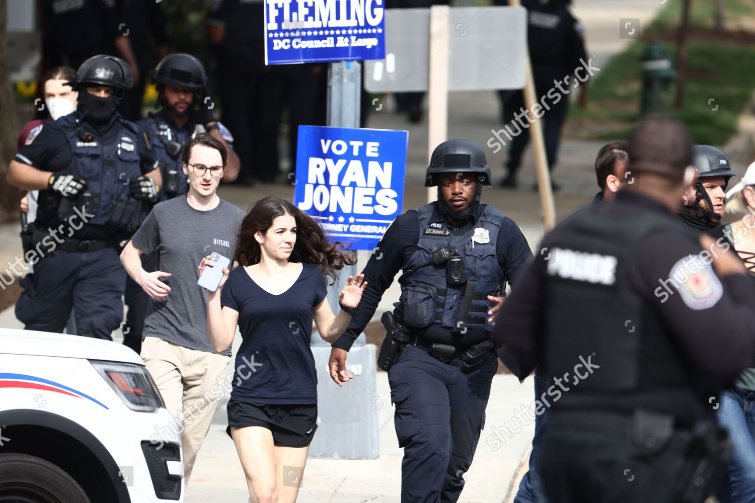 People Escorted Safety Washington Dc Metropolitan Editorial Stock Photo ...