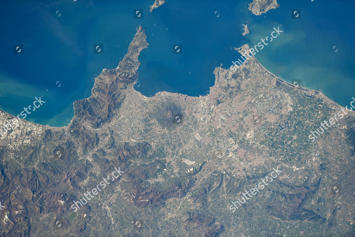 Mount Vesuvius On Gulf Naples Italy Editorial Stock Photo - Stock Image ...