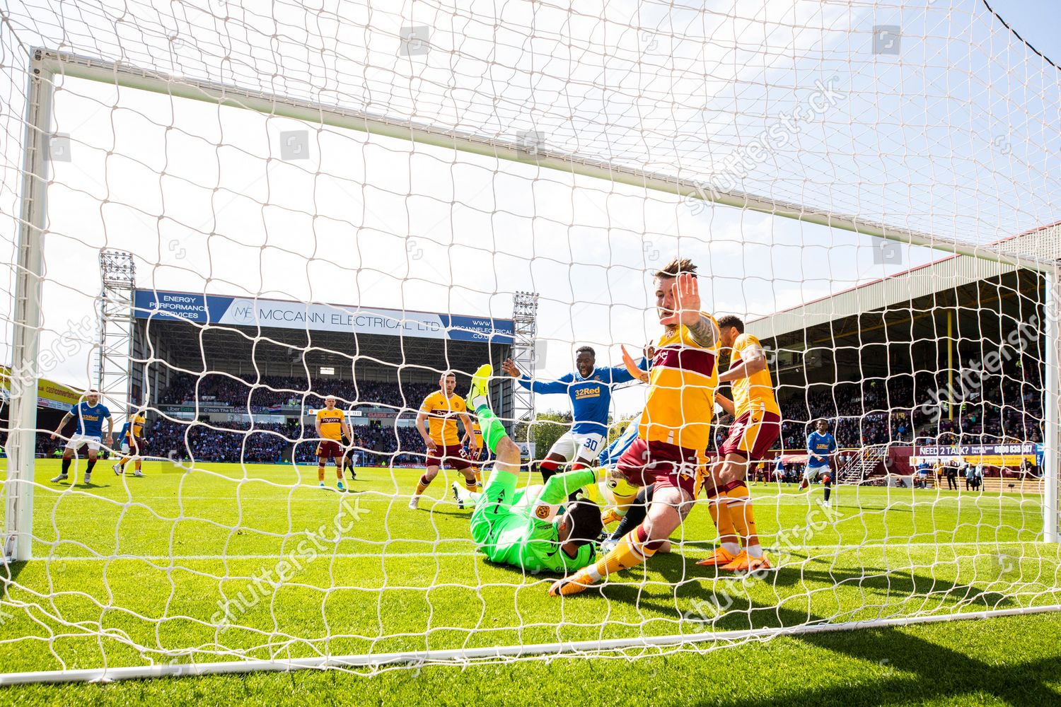 Motherwell Goalkeeper Liam Kelly Scores Own Editorial Stock Photo ...