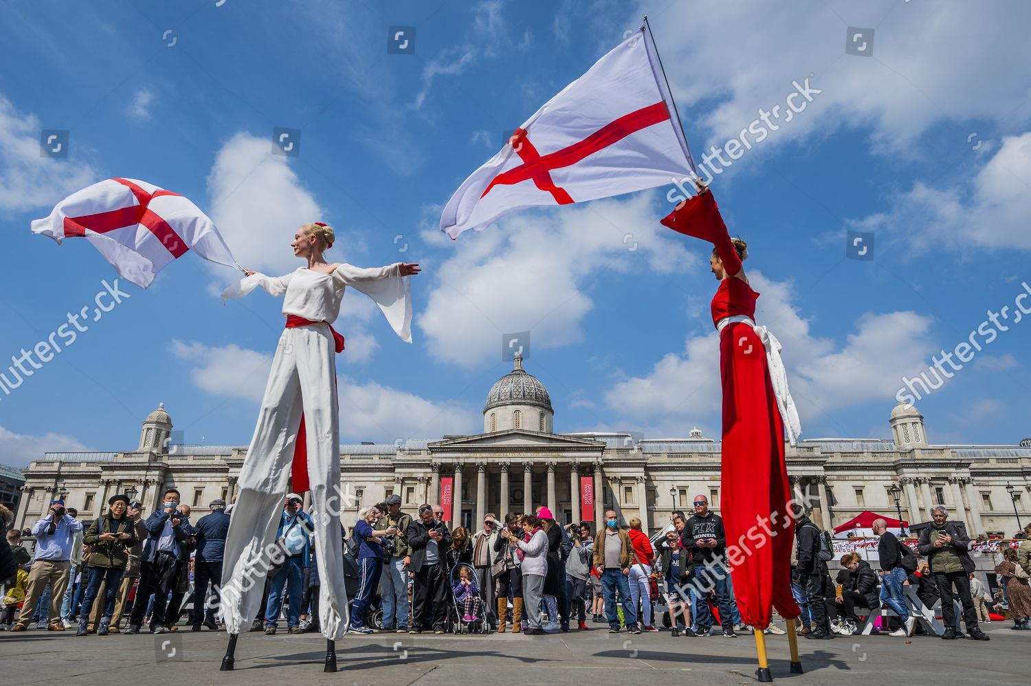 Divine Stilt Walkers Their George Cross Editorial Stock Photo - Stock ...