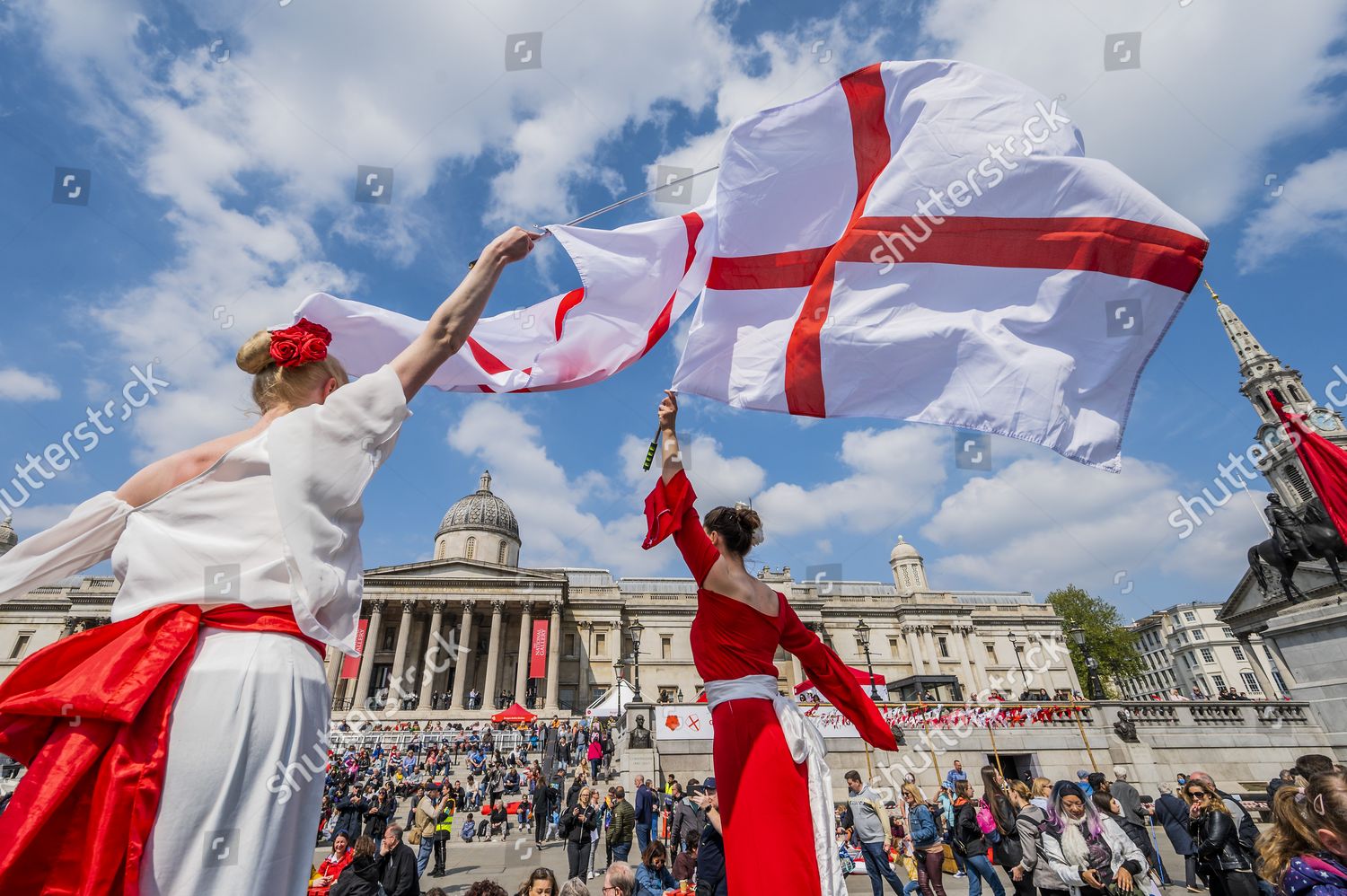Divine Stilt Walkers Their George Cross Editorial Stock Photo - Stock ...