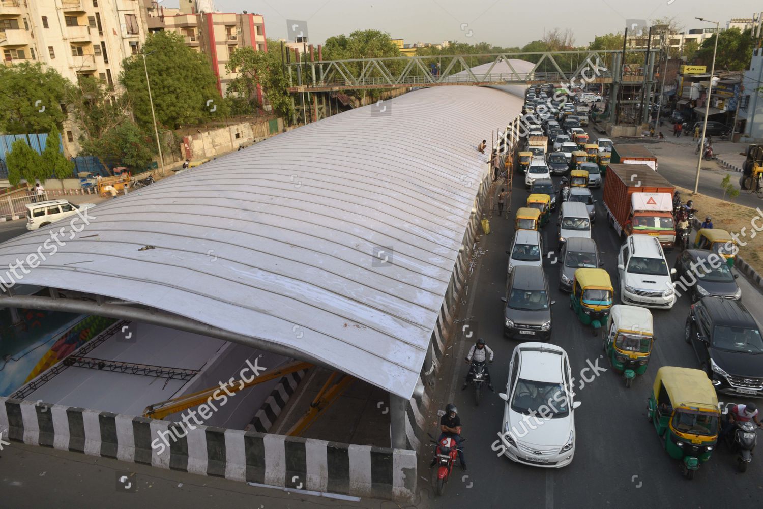 Traffic Snarl Seen Ashram Chowk Underpass Editorial Stock Photo - Stock ...
