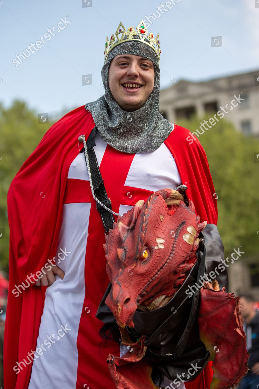 Entertainer Dressed Saint George Attends Celebration Editorial Stock ...