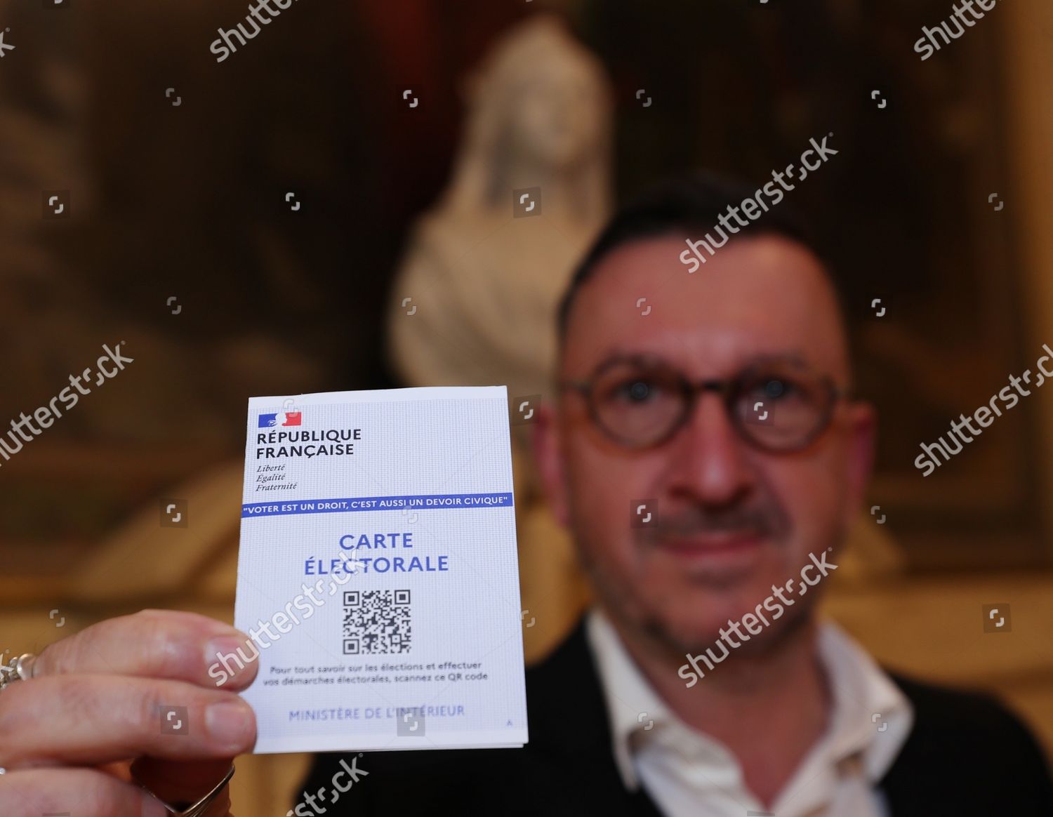 Citizen Displays His Election Identity Card Editorial Stock Photo ...
