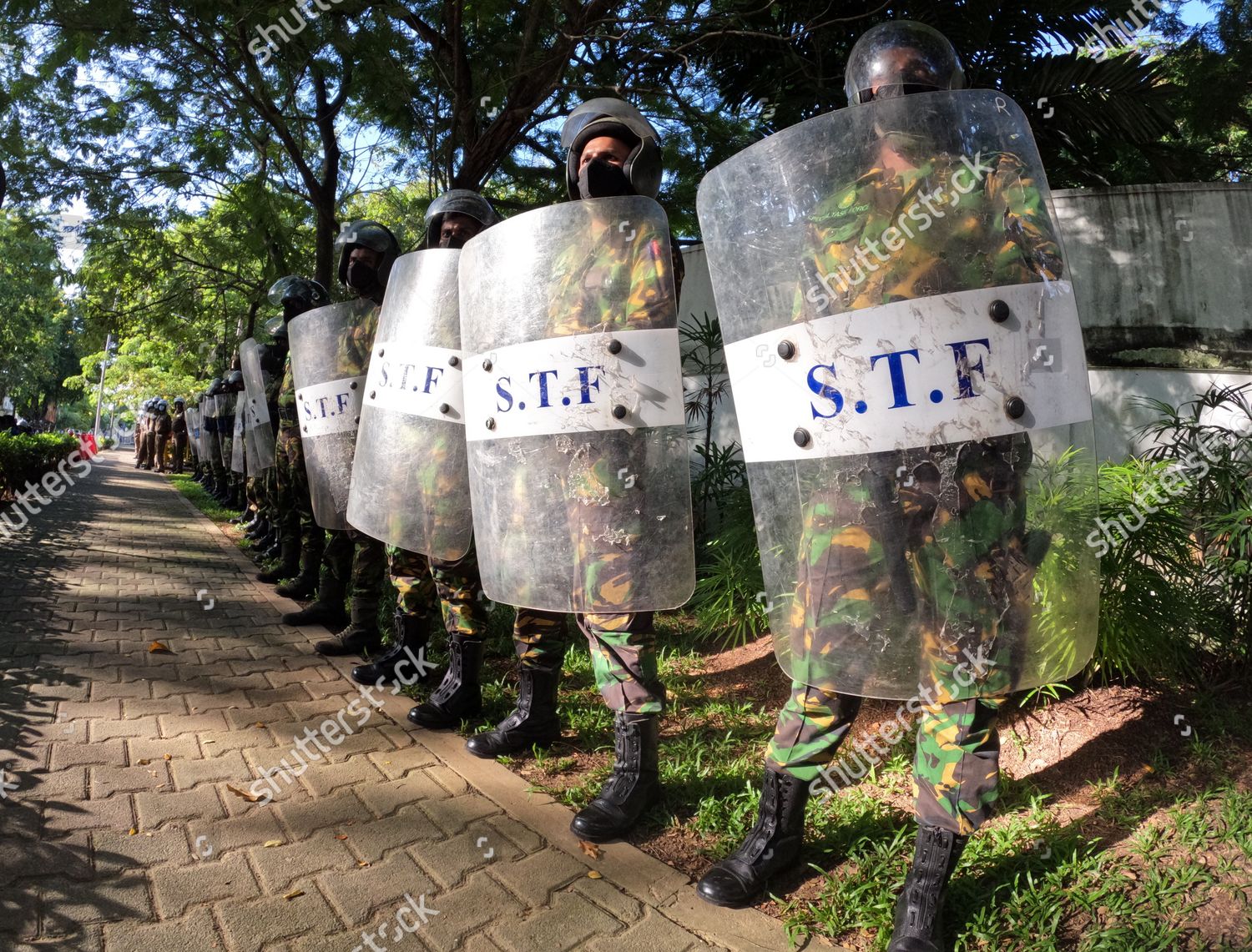 Sri Lankan Stf Police Officers Stand Editorial Stock Photo - Stock ...