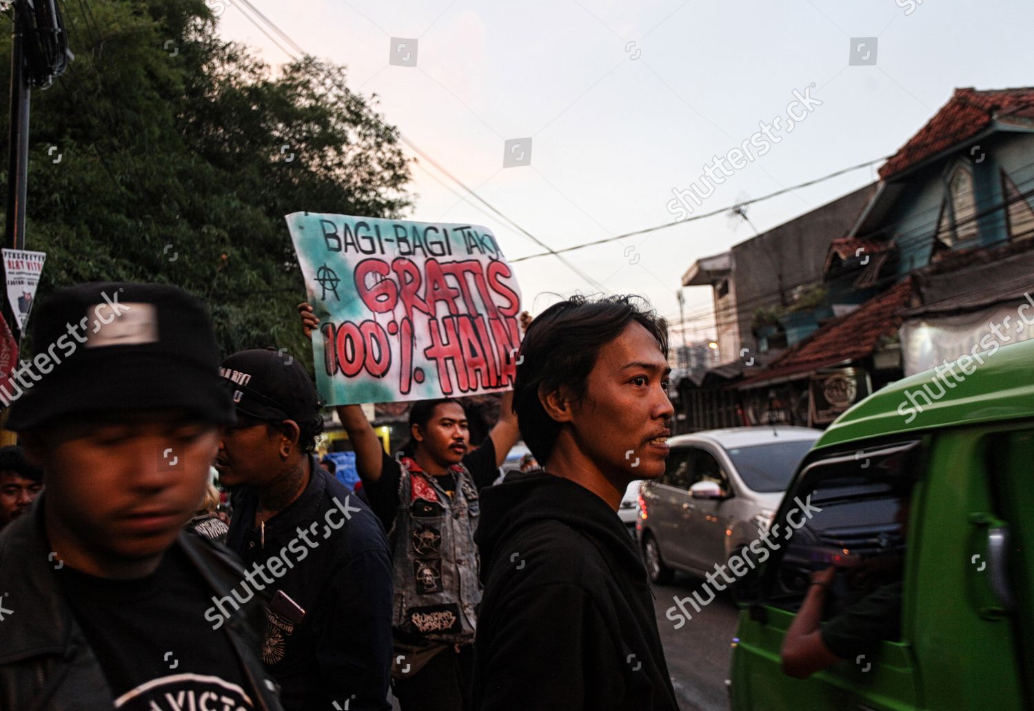 Indonesian Street Musicians Punk Outfits Hold Editorial Stock Photo ...