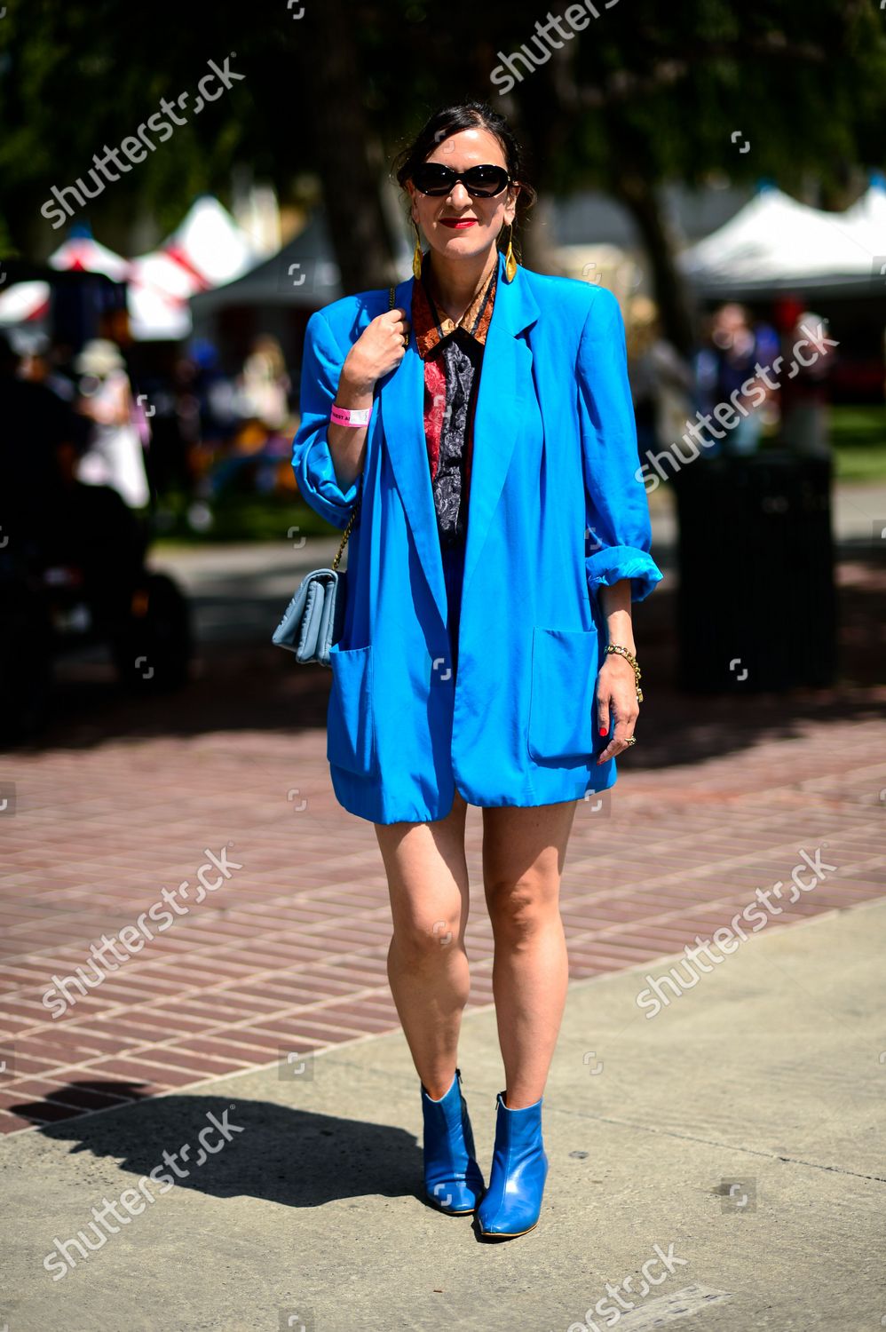 SARA YASIN WEARING VINTAGE SUNGLASSES BLAZER Editorial Stock Photo ...
