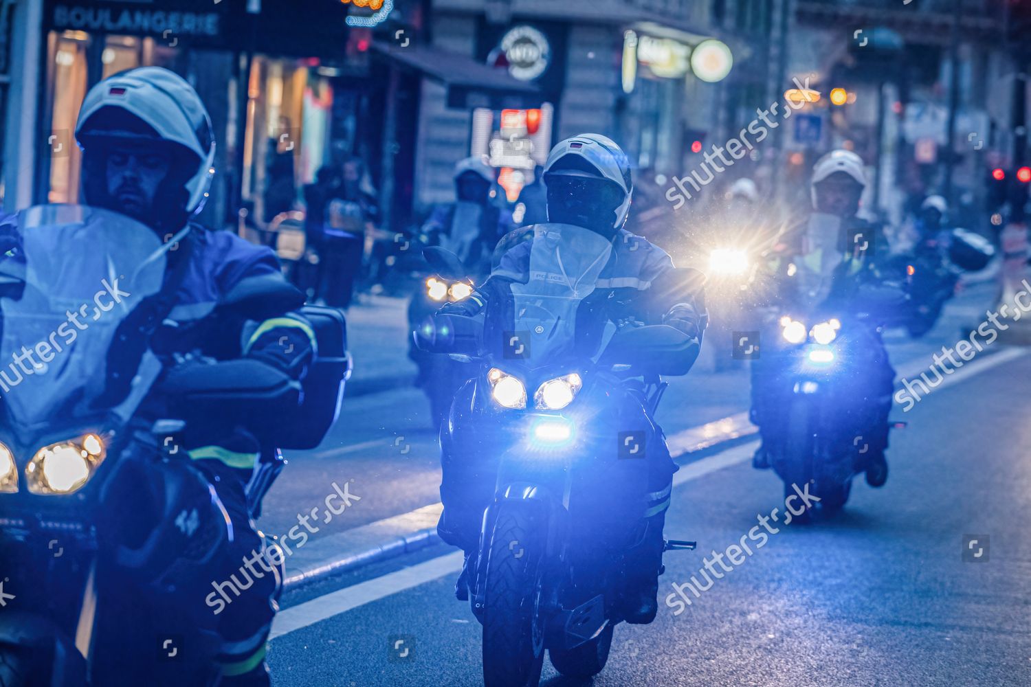 Several Agents French Motorized Police Brigade Editorial Stock Photo ...