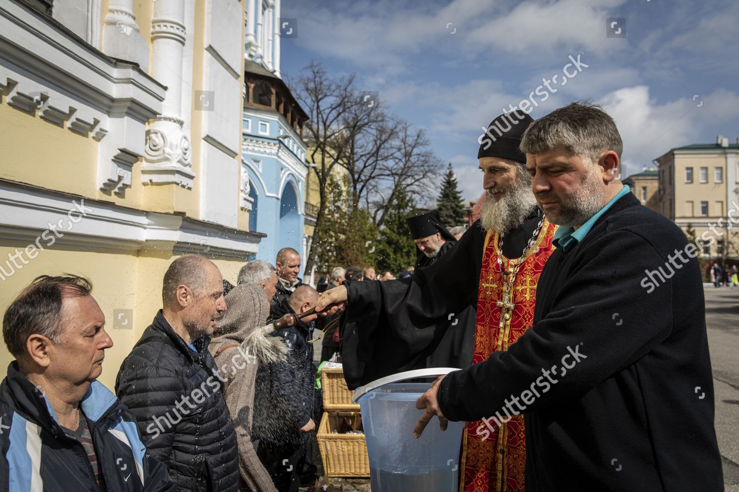 Orthodox Priest Gives His Blessing Splashes Editorial Stock Photo ...