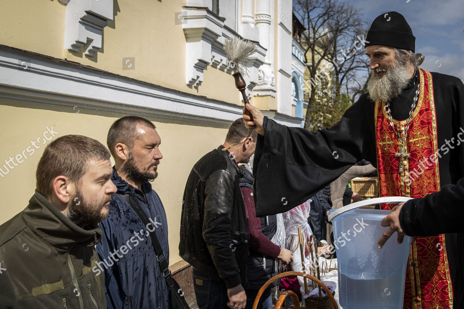 Congregation Receive Holy Water Blessing Priest Editorial Stock Photo ...