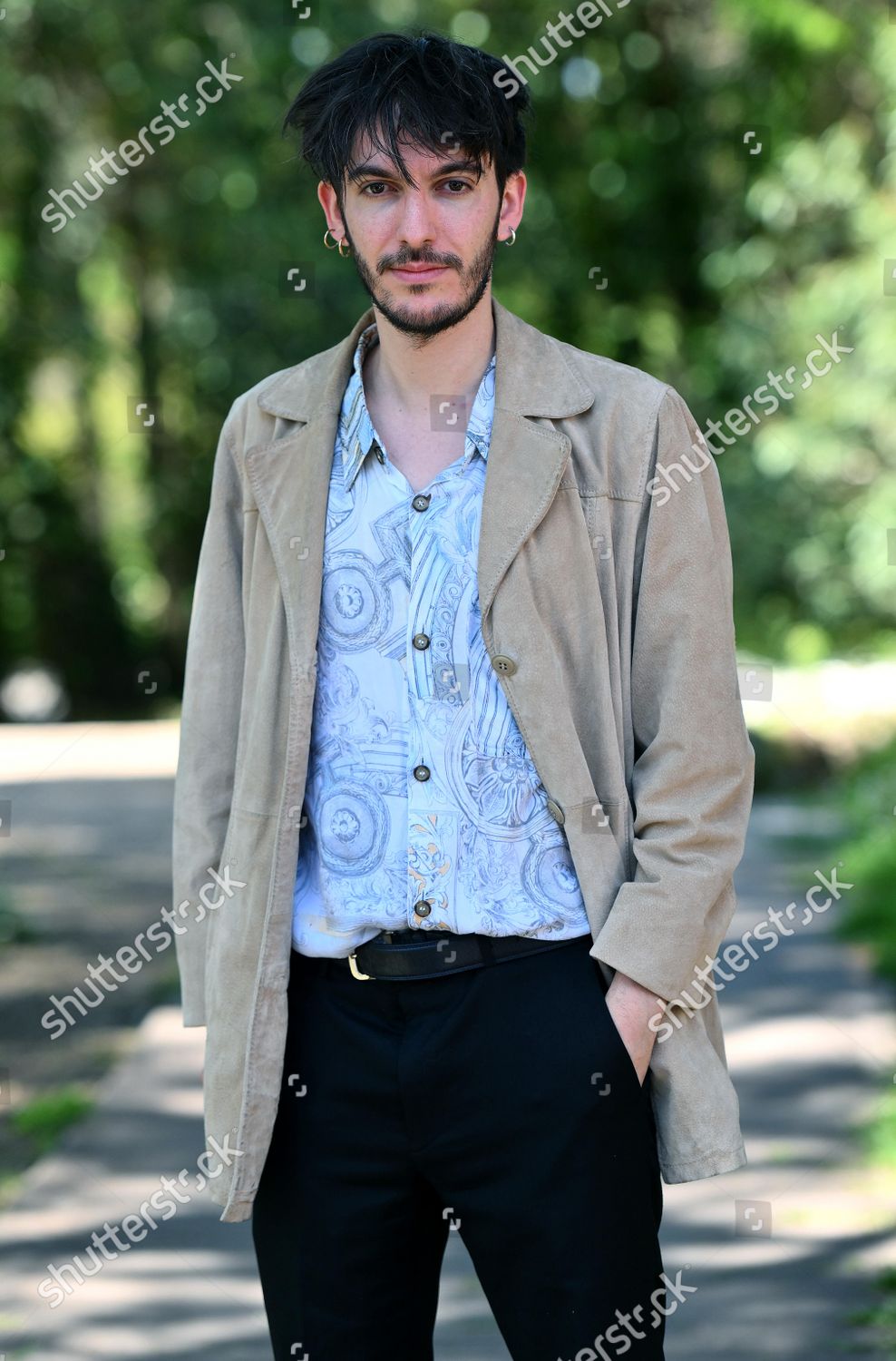 Italian Actor Gabriele Cicirello Poses During Editorial Stock Photo ...