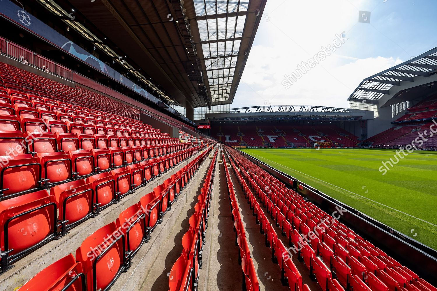 General Stadium View Inside Anfield Before Editorial Stock Photo ...