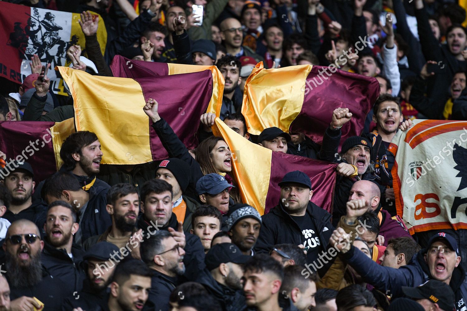 Roma Supporters During Uefa Europa Conference Editorial Stock Photo ...