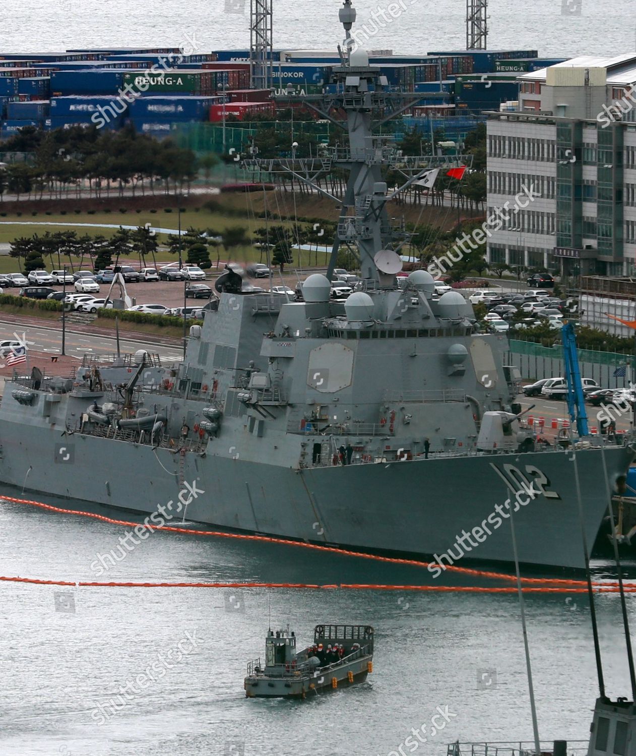Uss Sampson Us Guidedmissile Destroyer Docks Editorial Stock Photo ...
