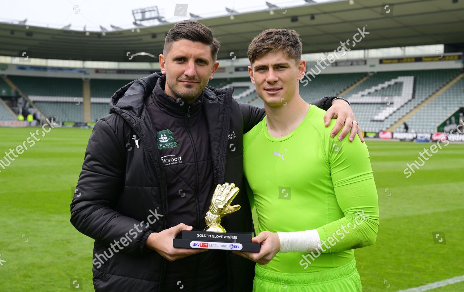 Michael Cooper Goalkeeper Plymouth Argyle Presented Editorial Stock ...