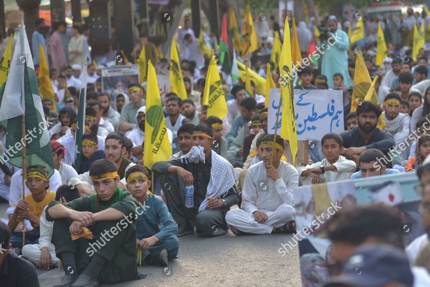 Pakistani Members Shia Ulema Council Tehreek Editorial Stock Photo ...