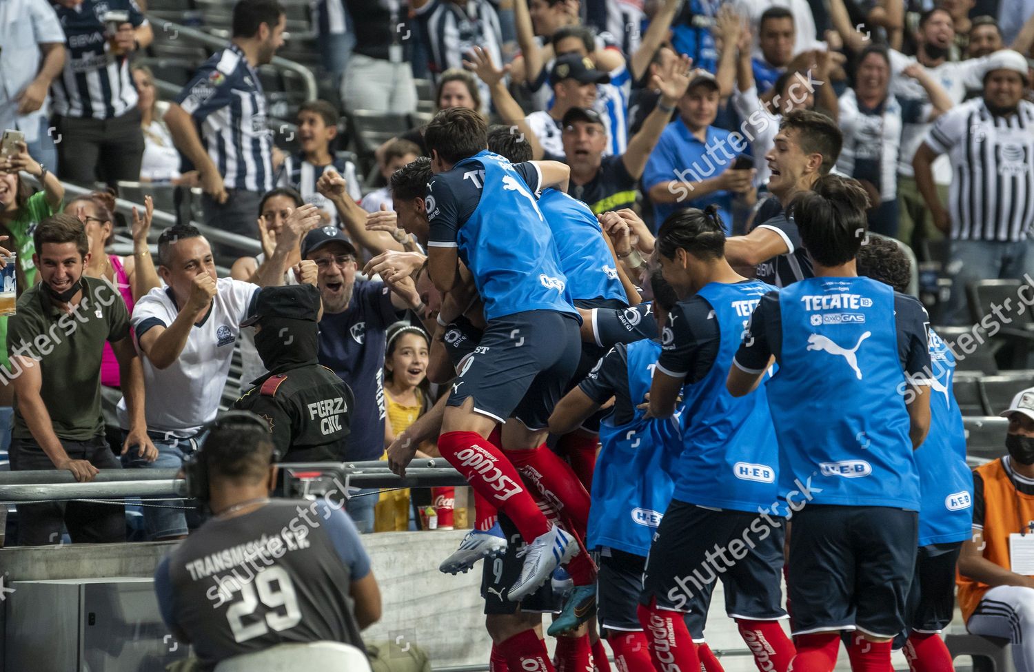Rayados De Monterrey Players Celebrate Score Editorial Stock Photo ...