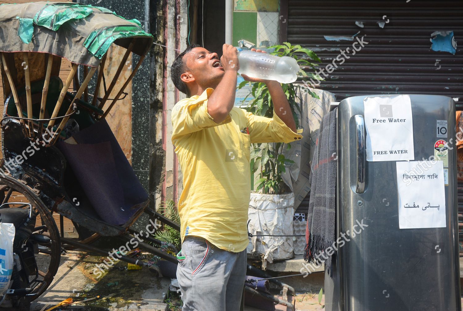 Man Drinking Cold Water Freeze Which Editorial Stock Photo - Stock ...