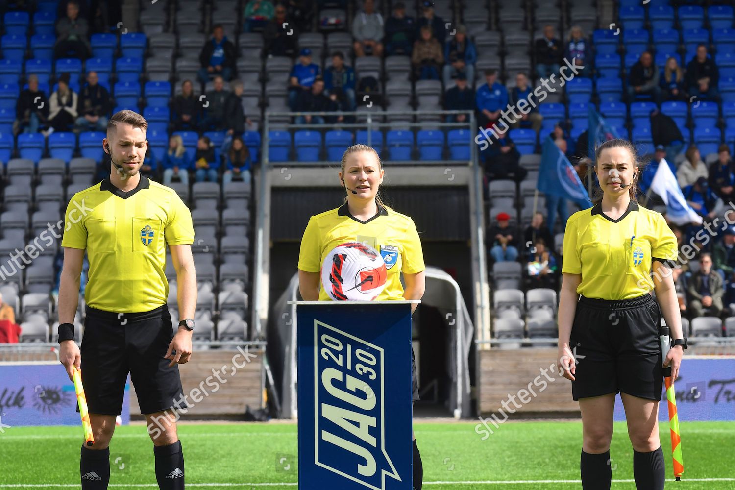 Referee Laura Rapp Assistant Referees Leonora Editorial Stock Photo ...