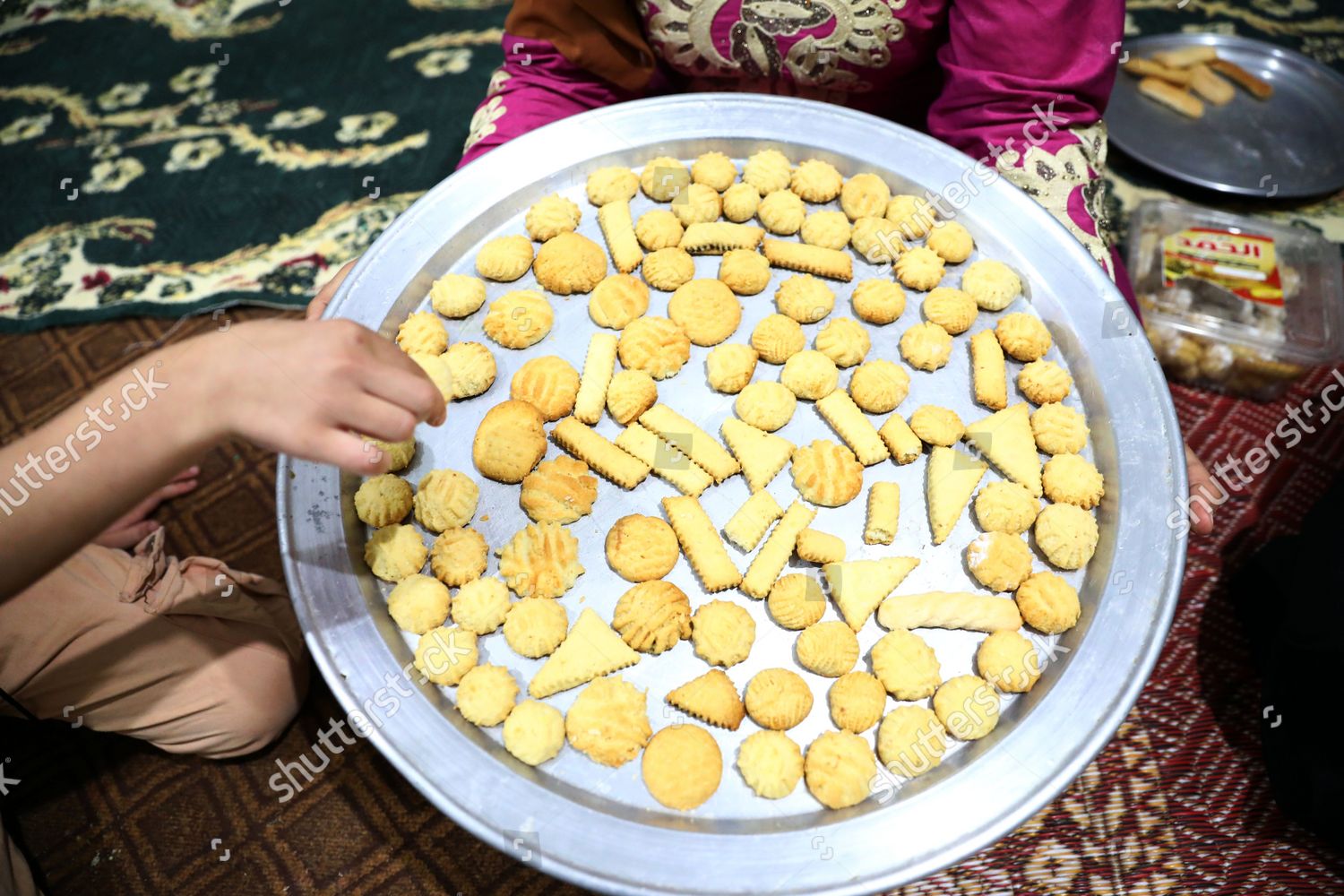Egyptian Family Prepare Traditional Biscuits Eid Editorial Stock Photo ...