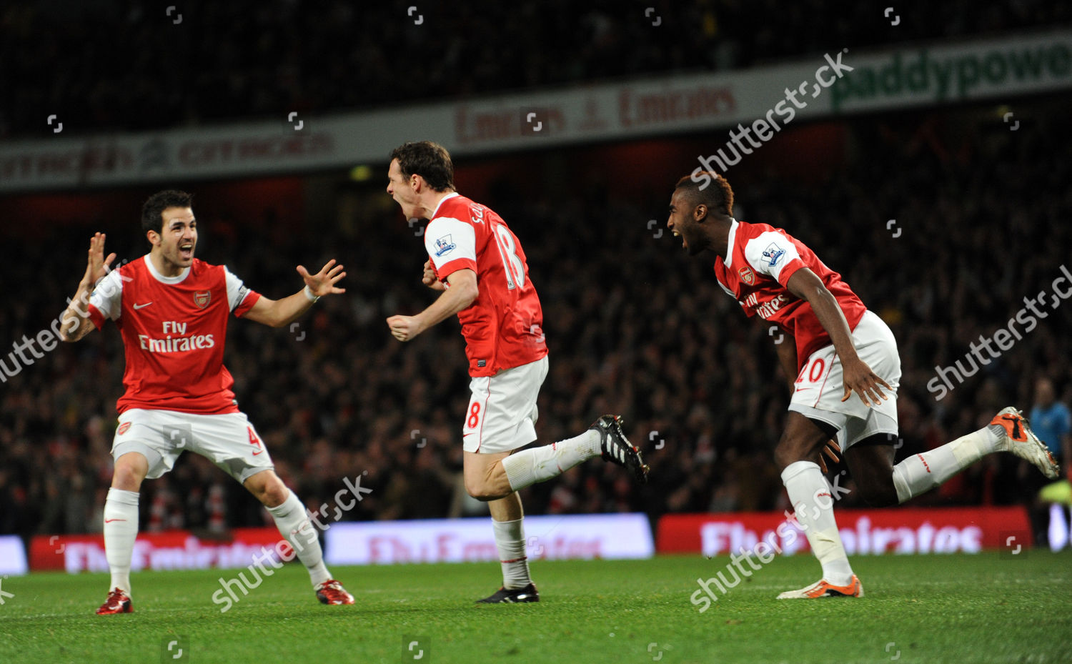 Sebastien Squillaci Arsenal Celebrates His Goal Editorial Stock Photo ...