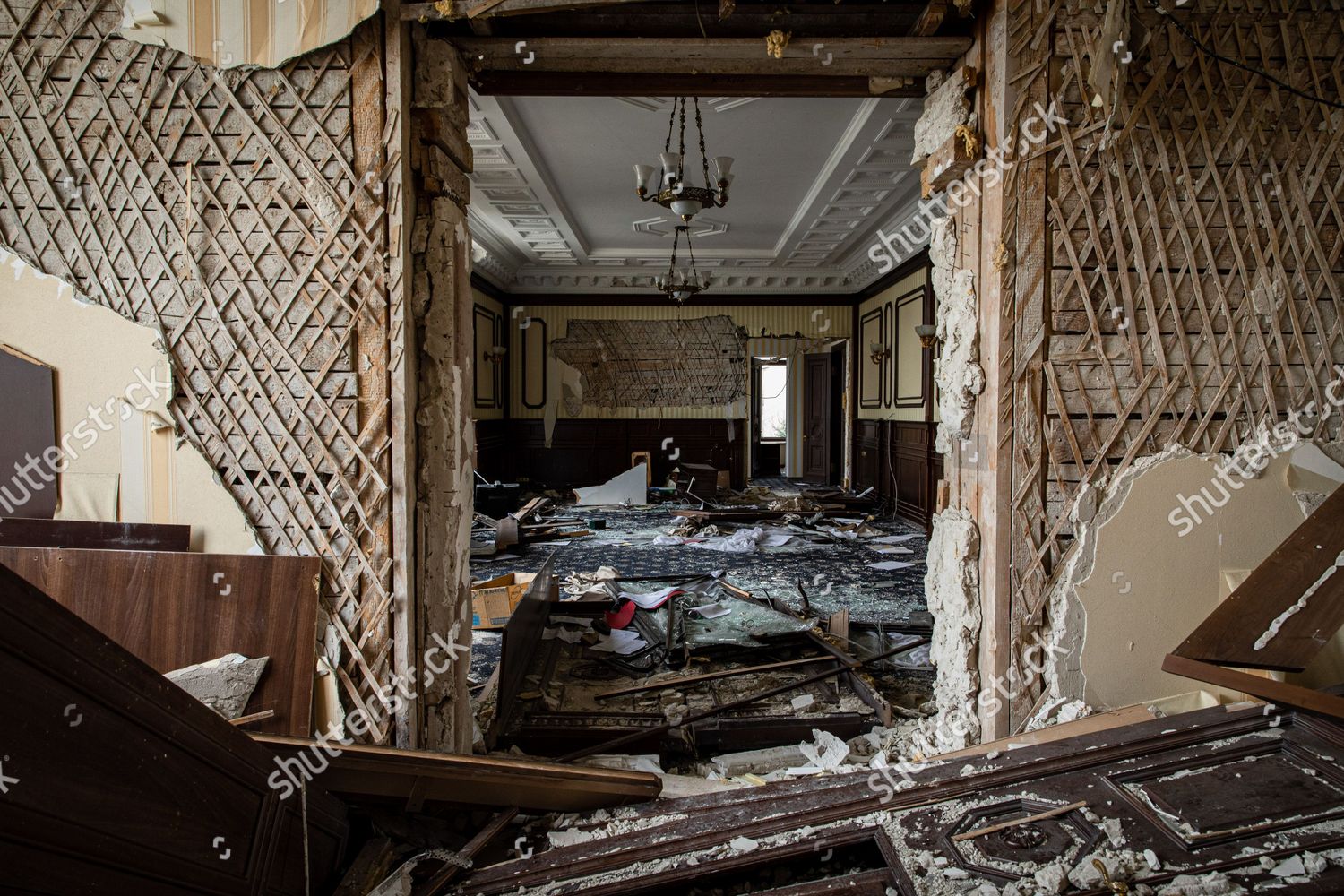 Destroyed Room Cabinet Governor Kharkiv Region Editorial Stock Photo ...