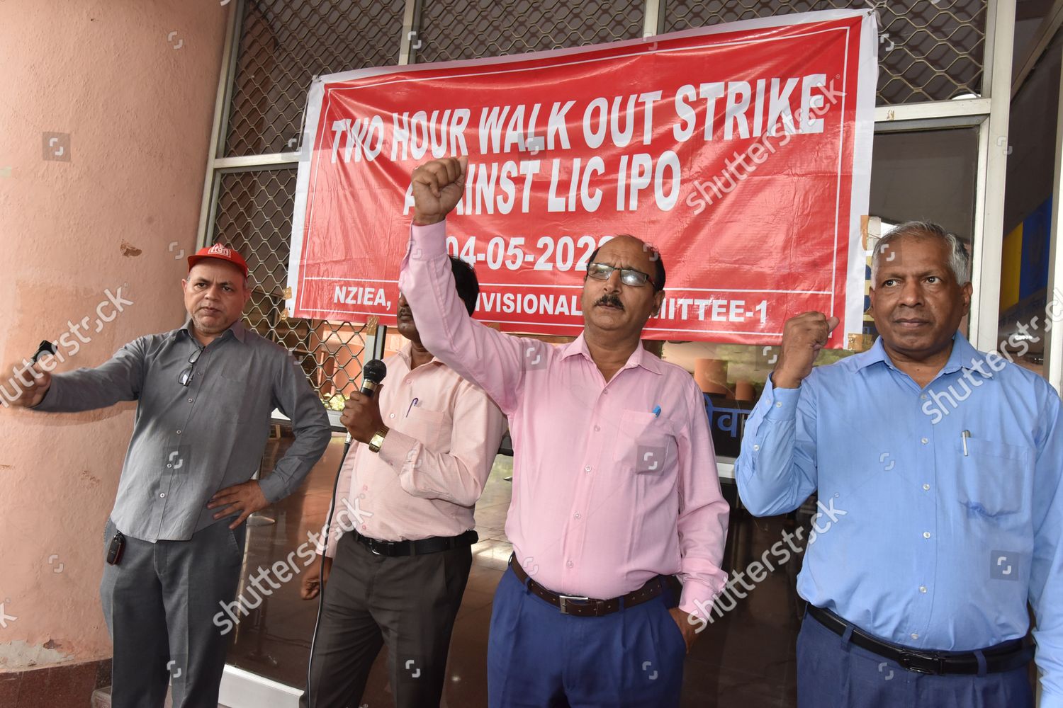 Lic Employees Raise Slogans Against Lic Editorial Stock Photo - Stock ...