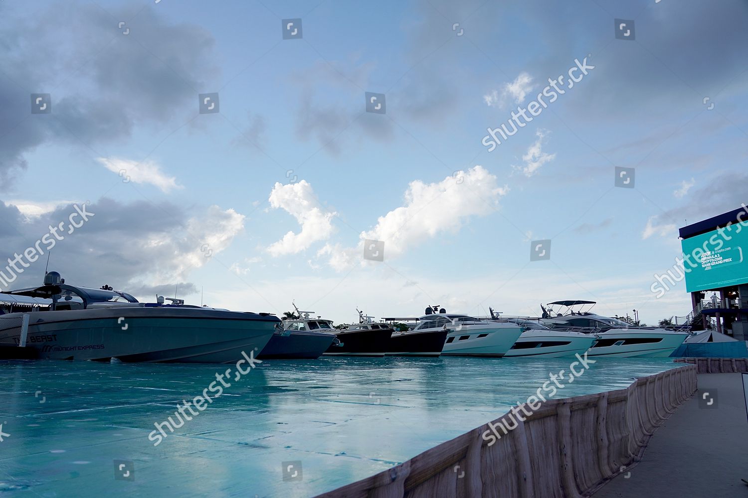 Boats Manmade Harbor Miami Marina Editorial Stock Photo - Stock Image ...