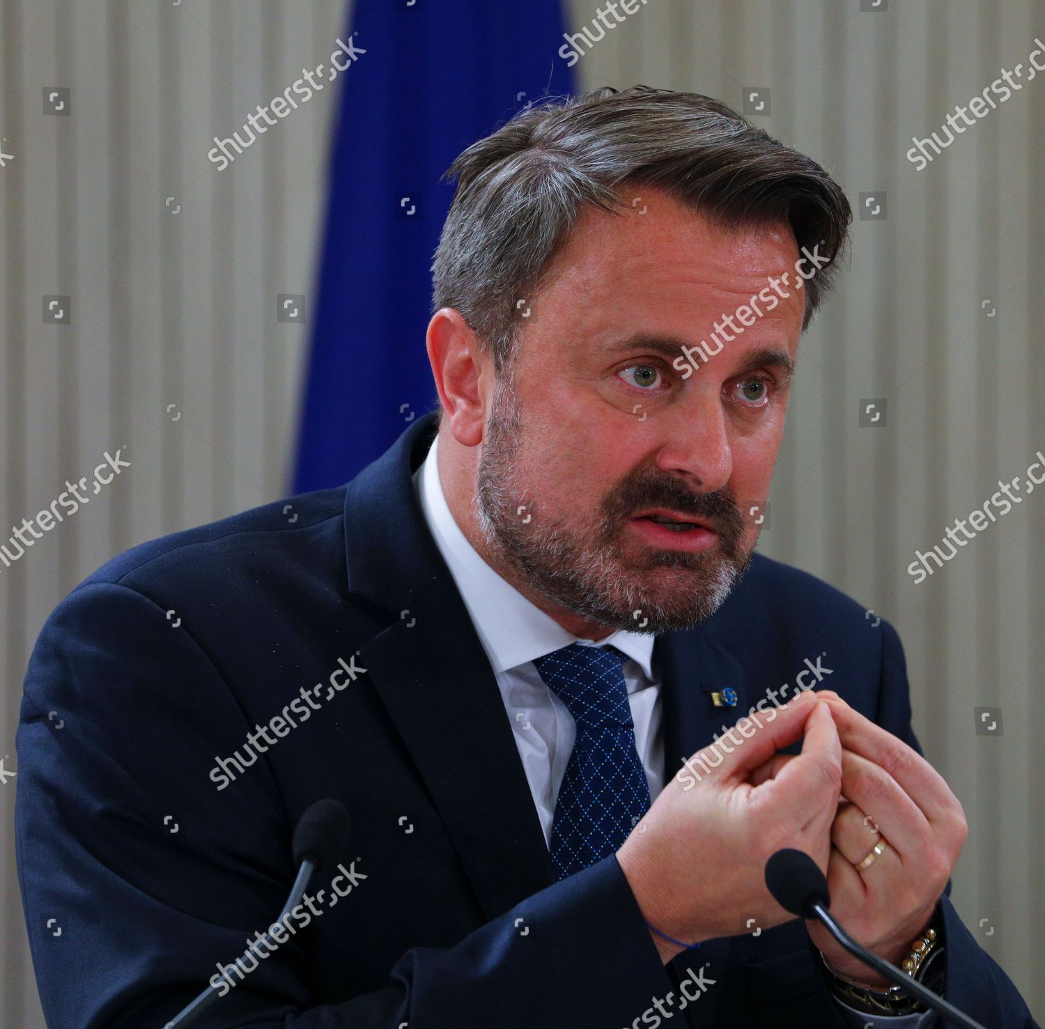 Prime Minister Luxembourg Xavier Bettel Speaks Editorial Stock Photo ...