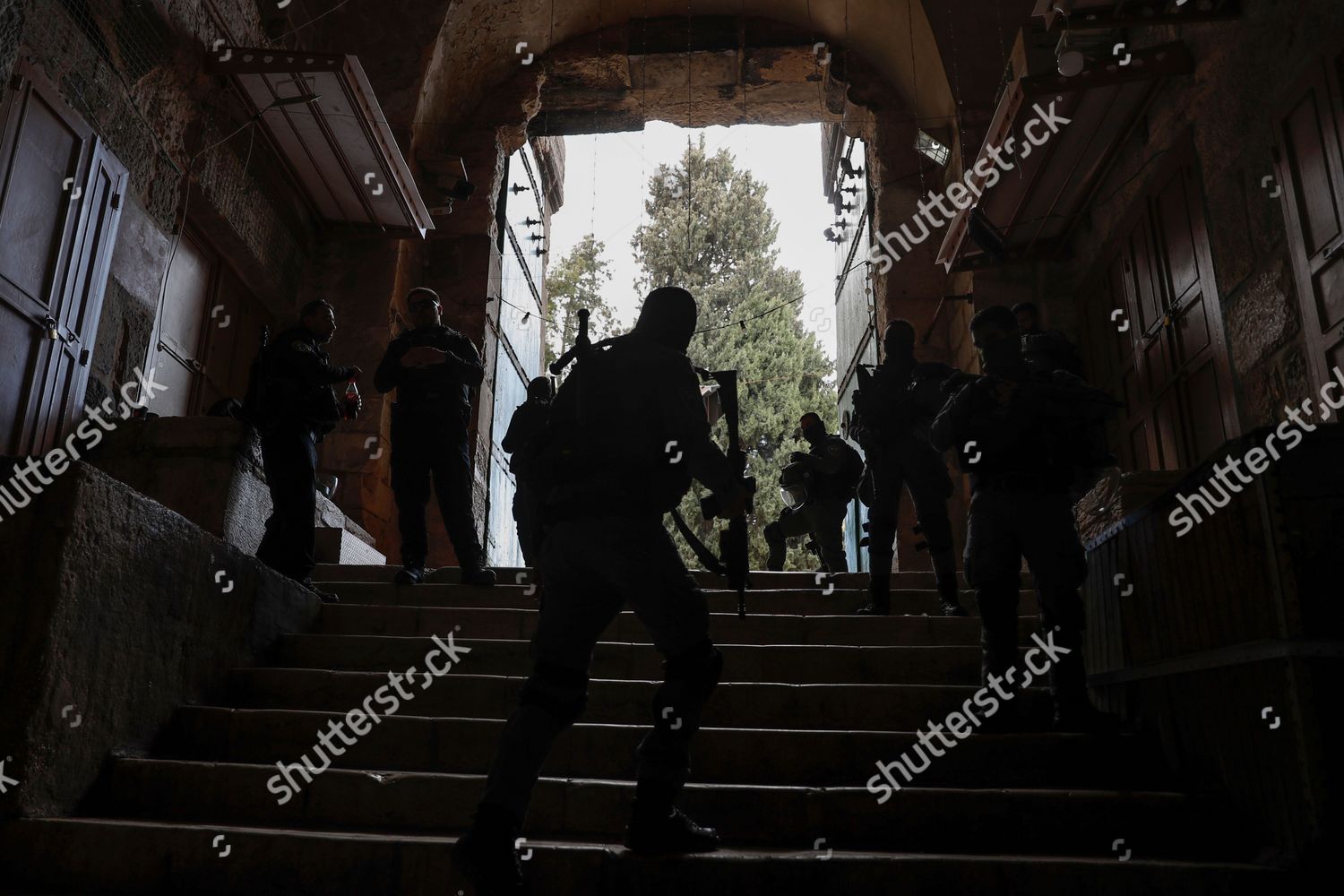 Israeli Police Guarding Gate Alaqsa Mosque Editorial Stock Photo ...