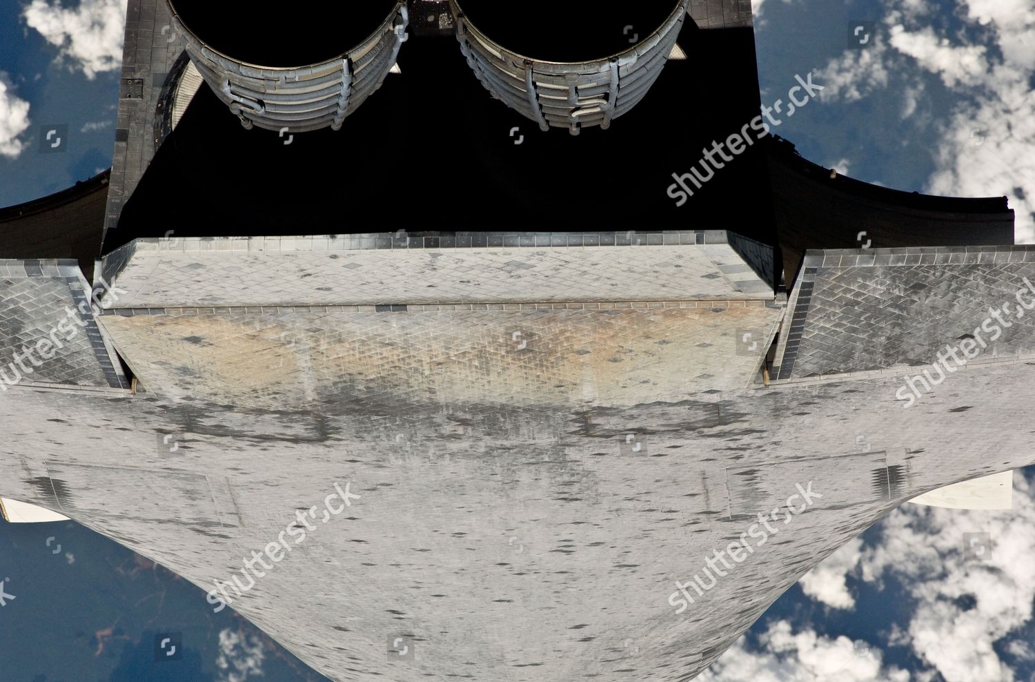 This View Aft Underside Space Shuttle Editorial Stock Photo - Stock ...
