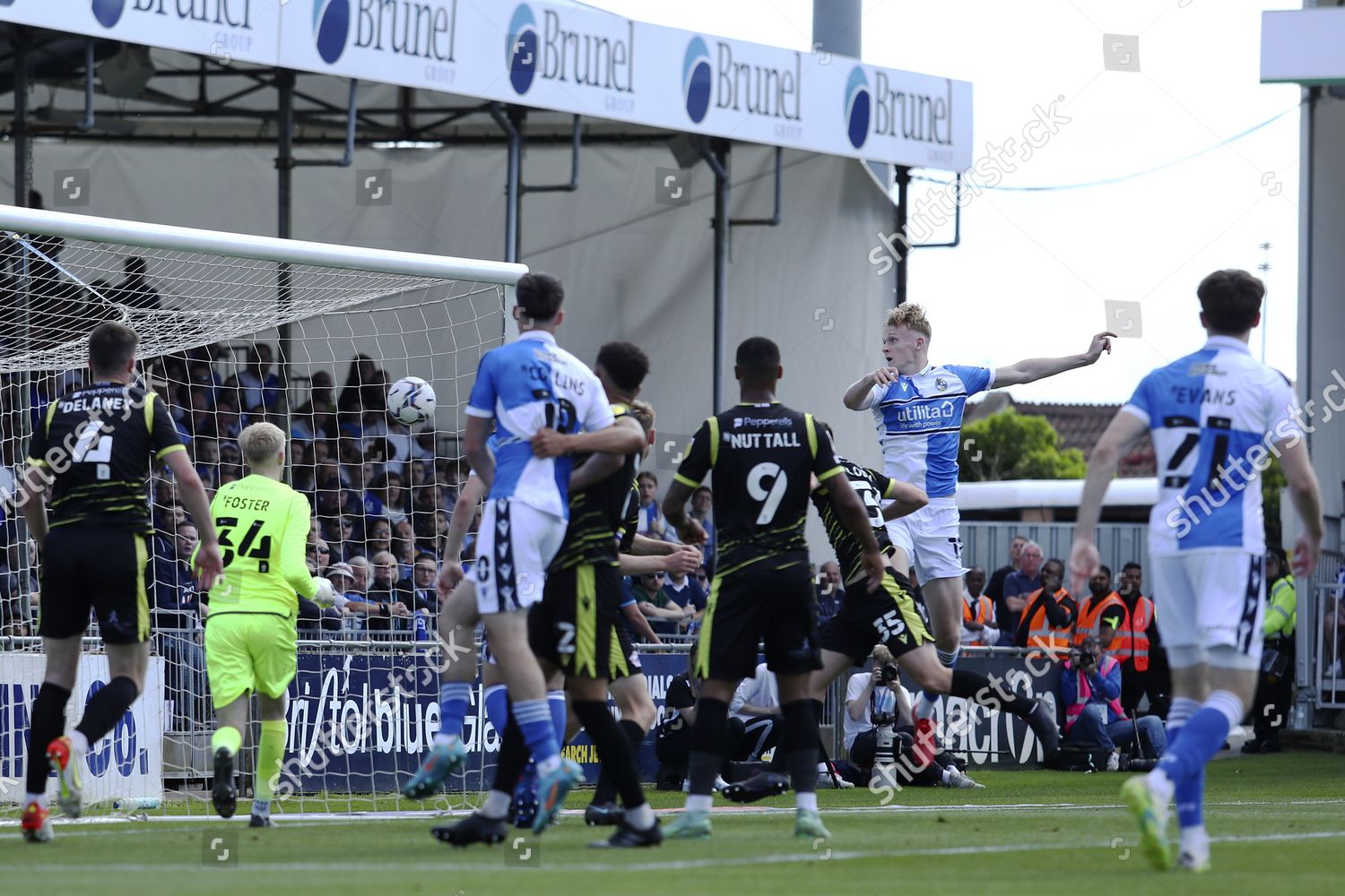 Connor Taylor Bristol Rovers Scores Header Editorial Stock Photo ...
