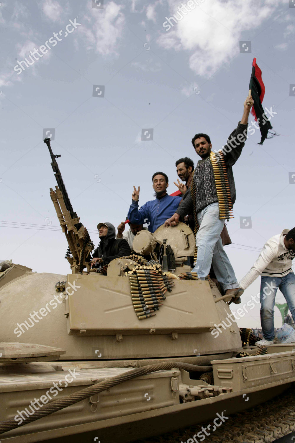 Libyan Men Prepare Go Fight Forces Editorial Stock Photo - Stock Image ...