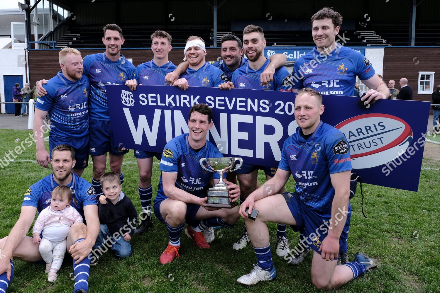 Winners Trophy Lift Jedforest Rfc Celebrate Editorial Stock Photo ...