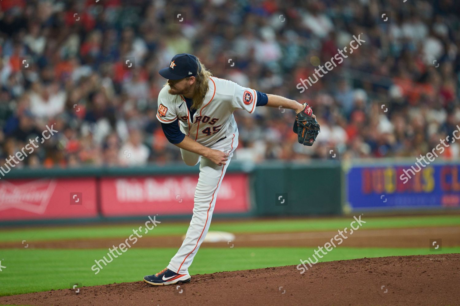 Houston Pitcher Ryne Stanek 45 Throws Editorial Stock Photo - Stock ...