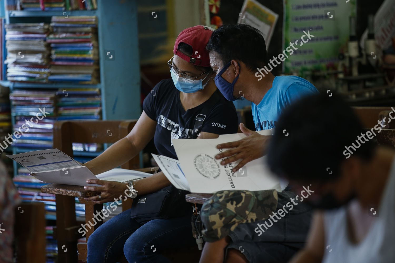 Filipinos Attend Their Ballots Inside Classroom Editorial Stock Photo ...
