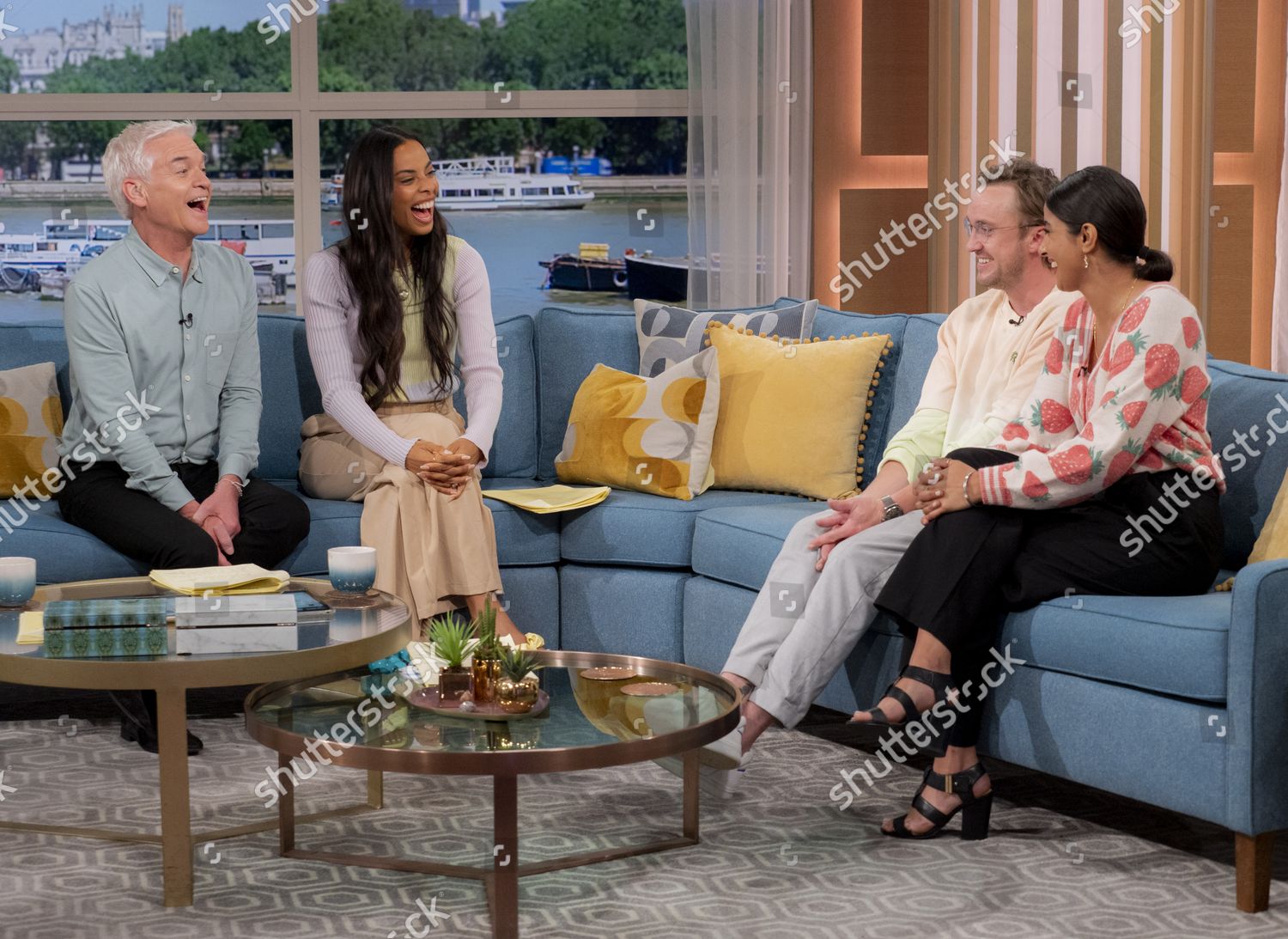 Phillip Schofield Rochelle Humes Tom Felton Editorial Stock Photo