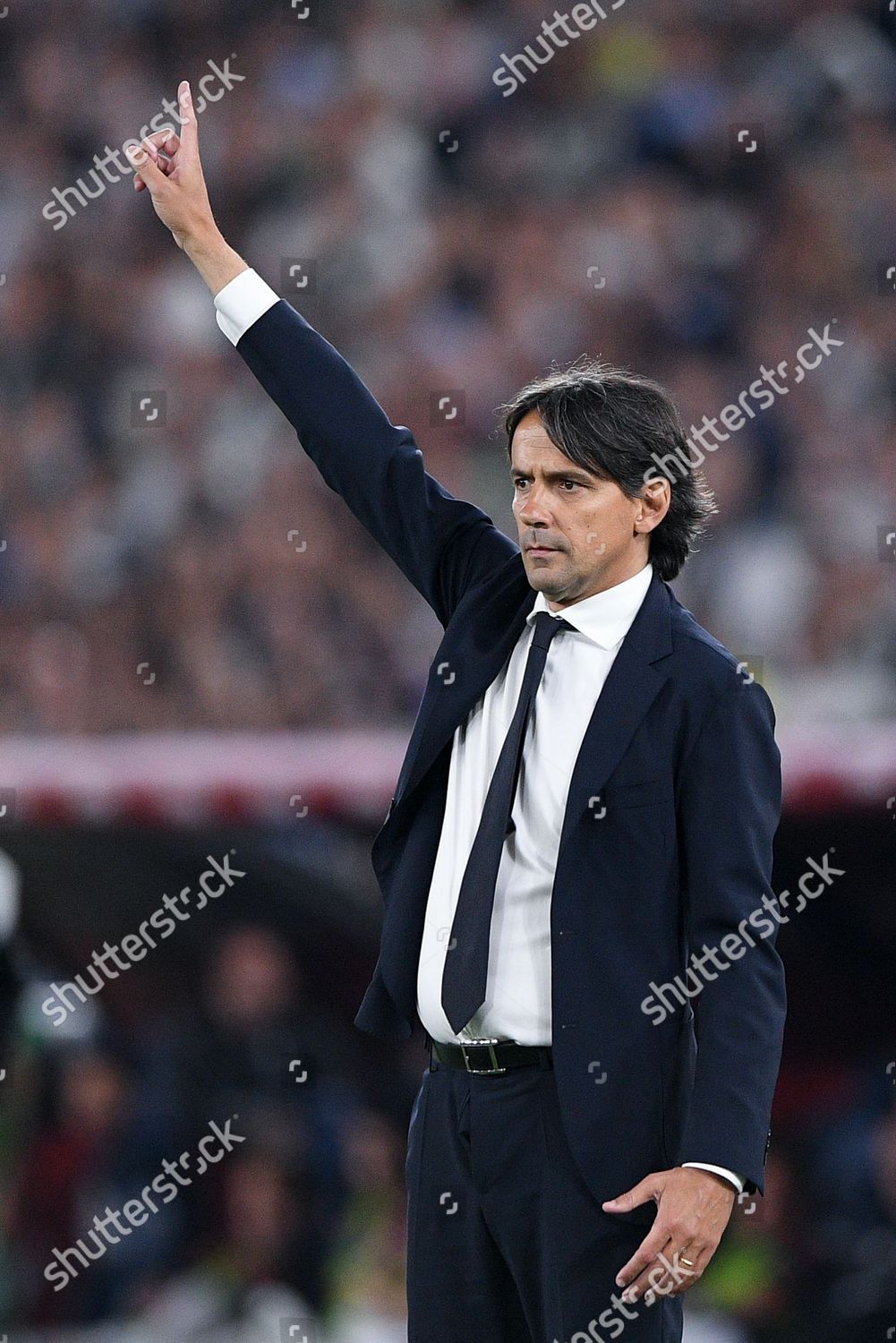 Simone Inzaghi Manager Fc Internazionale Gestures Editorial Stock Photo ...
