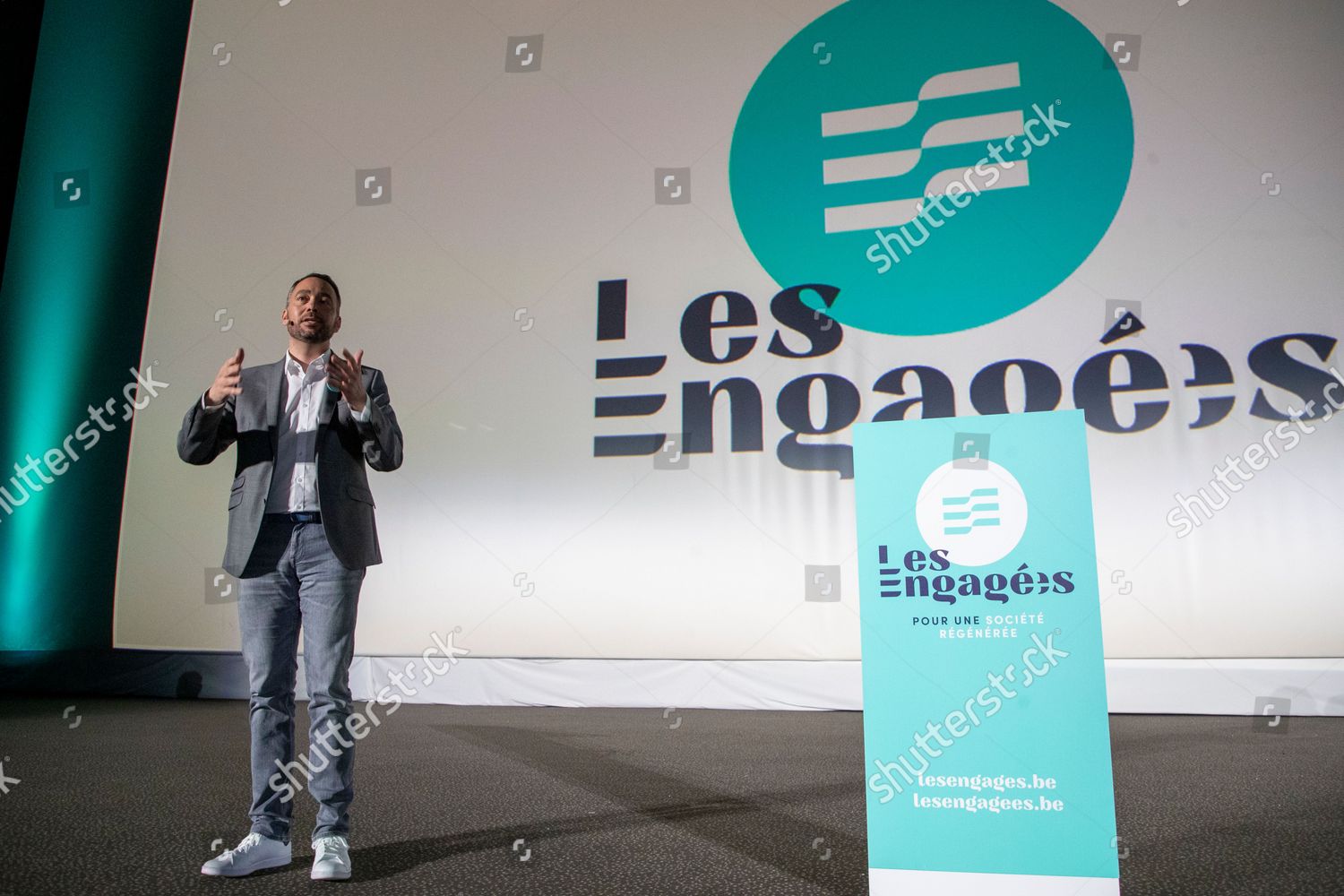 Les Engages Chairman Maxime Prevot Delivers Editorial Stock Photo ...