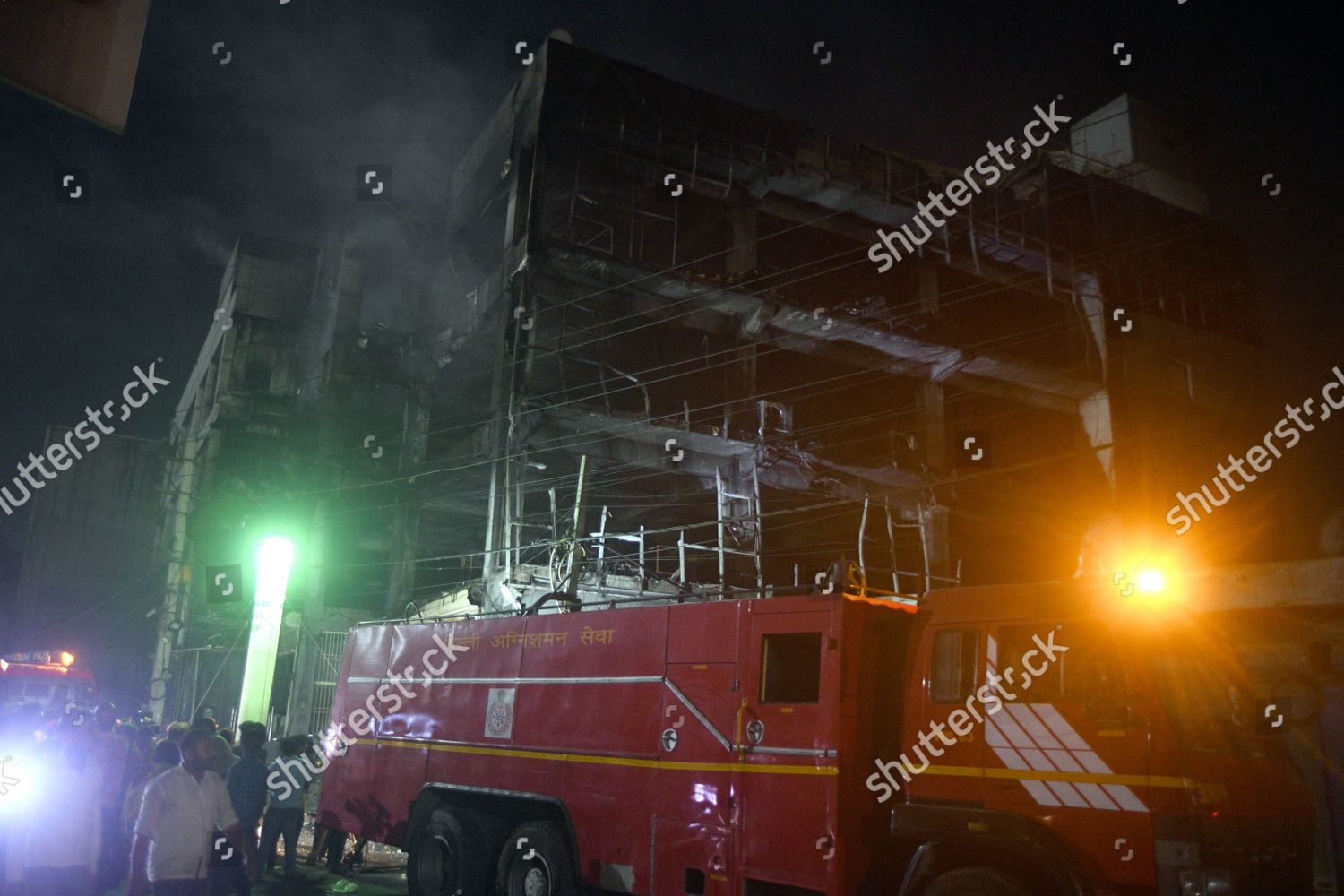 Fire Fighters Try Douse Fire That Editorial Stock Photo - Stock Image ...