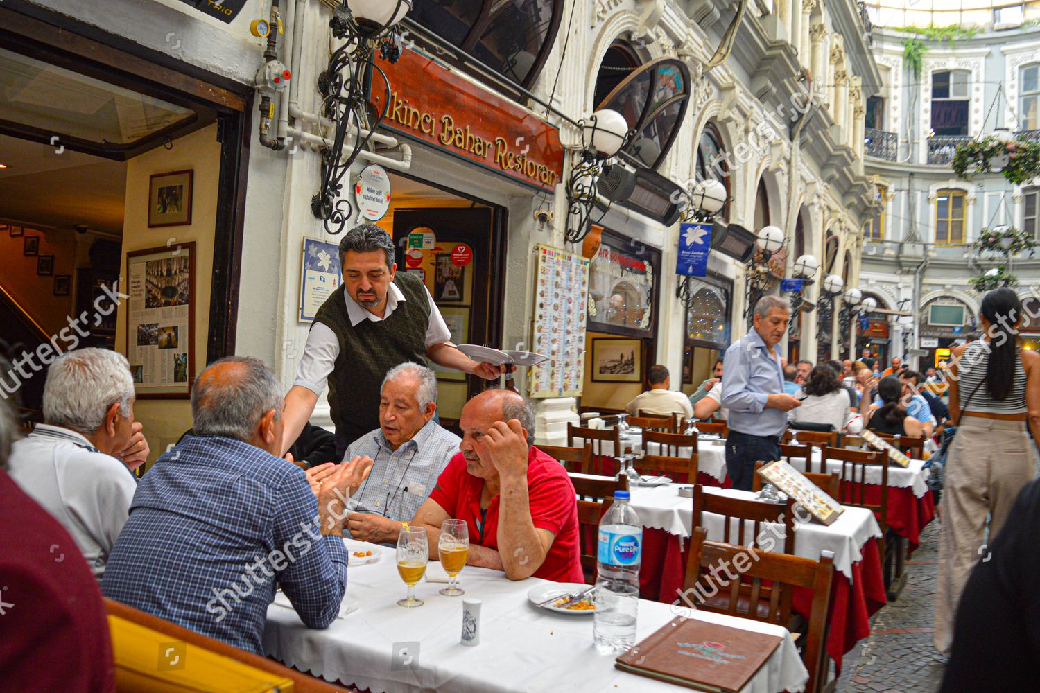 Waiter Serves Food People Restaurant Famous Editorial Stock Photo ...