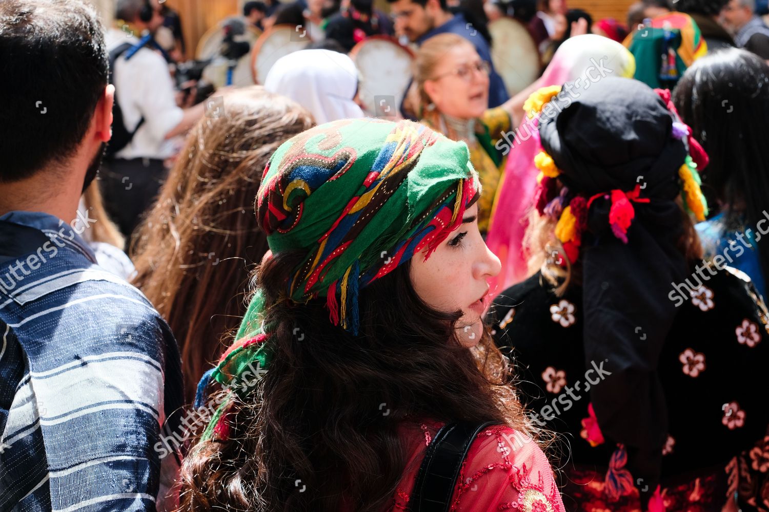 Kurdish Woman Traditional Dress Parade First Editorial Stock Photo ...